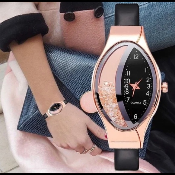 Accessories | Ladies Oval Dial Casual Rose Gold Watch | Poshmark